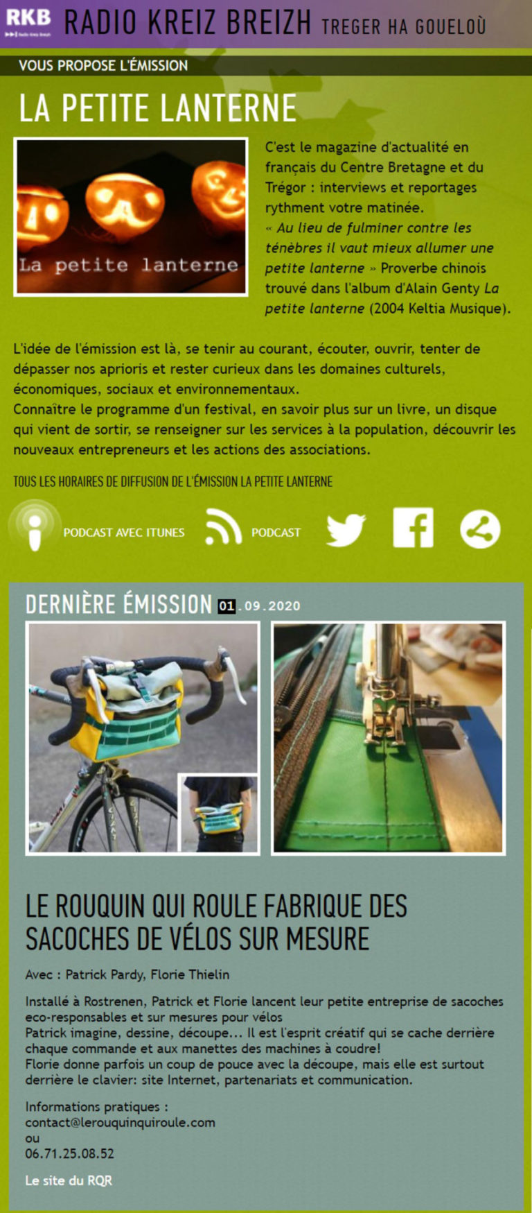 Radio Kreiz Breizh est venue visiter l'atelier! - Le Rouquin qui roule